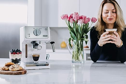 DELONGHI ESPRESSO MACHINE - WHITE - Antigua Home & Garden Centre